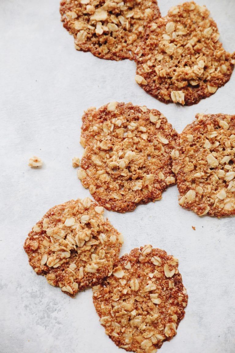 Vegan Oatmeal Lace Cookies [with Coconut] - The Healthy Maven