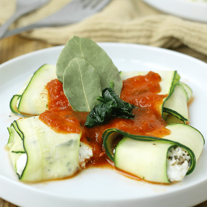 Spinach and Ricotta Stuffed Zucchini Ravioli - The Healthy Maven
