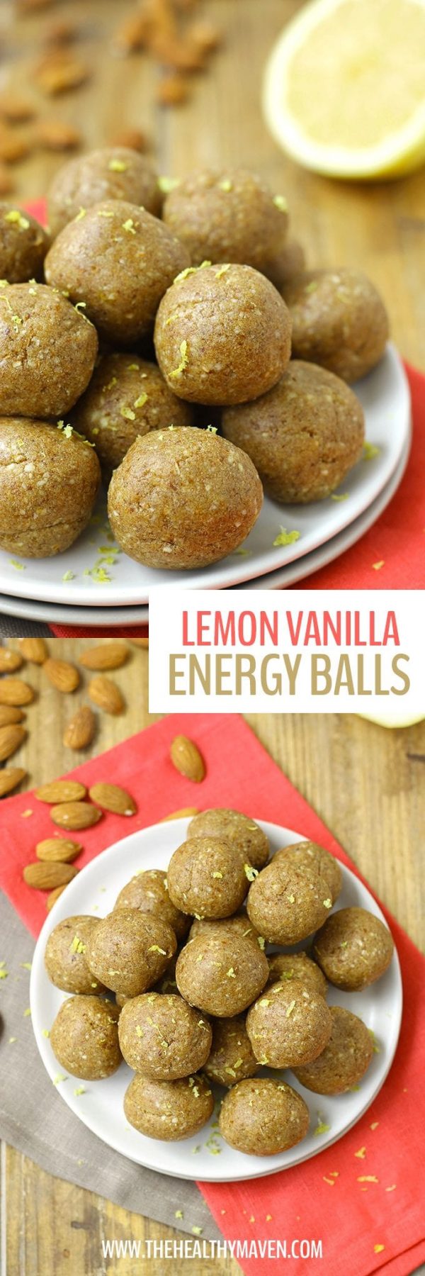 Lemon Vanilla Energy Balls - The Healthy Maven