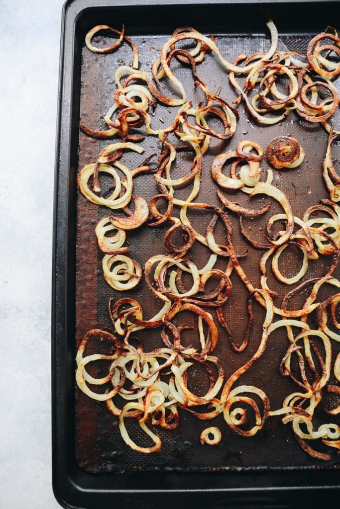 How To Make Baked Curly Fries [with a Spiralizer!] - The Healthy Maven