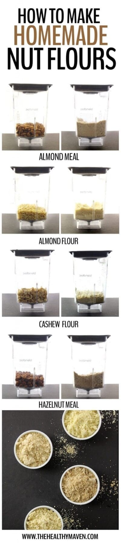 How To Make Nut Flour [Almond, Hazelnut, Cashew] - The Healthy Maven
