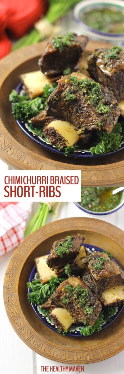 Chimichurri Braised Short-Ribs - The Healthy Maven