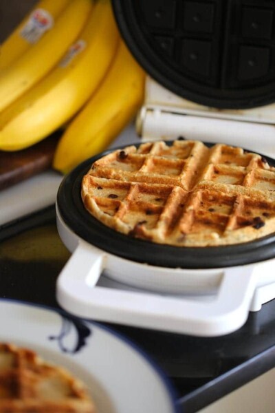 Oatmeal Chocolate Chip Waffles - The Healthy Maven