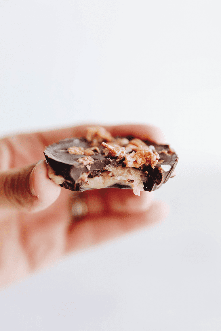 Tahini Butter Cups with Honey Candied Cereal - The Healthy Maven