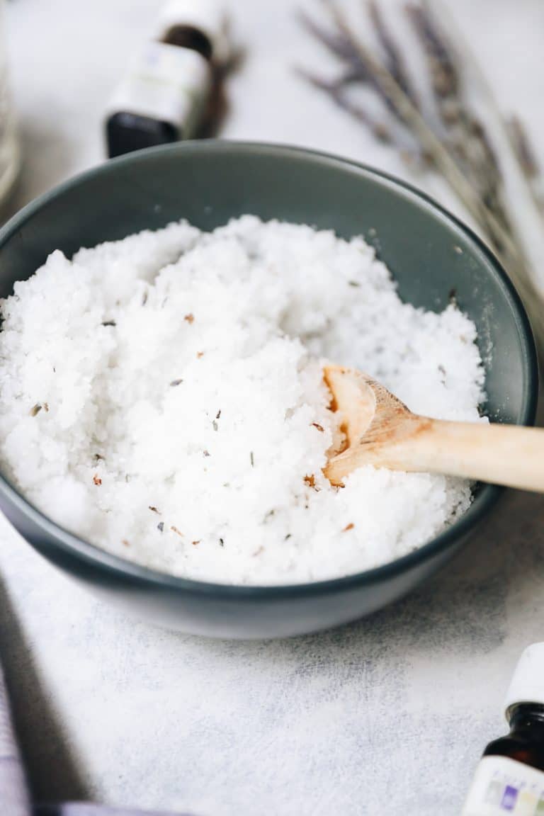 Exfoliating Salt Scrub Recipe [DIY Body Scrub]