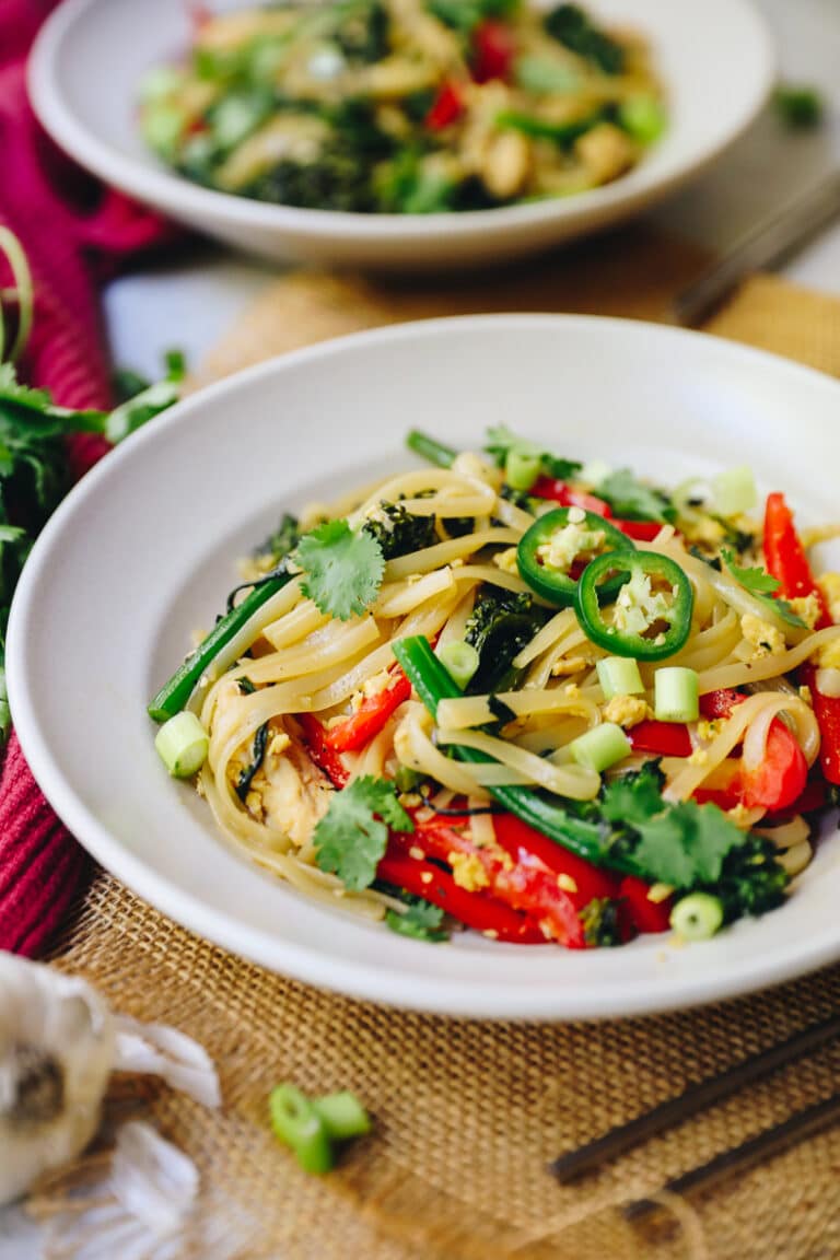 Pad See Ew with Chicken [Thai Noodle Stir Fry] - The Healthy Maven