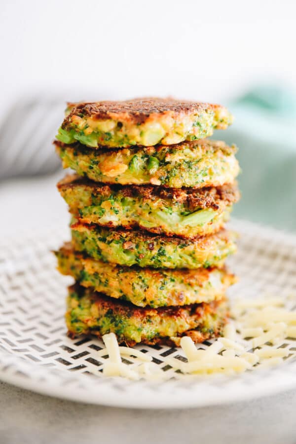 Broccoli Cheddar Fritters [Easy + Delicious!] - The Healthy Maven