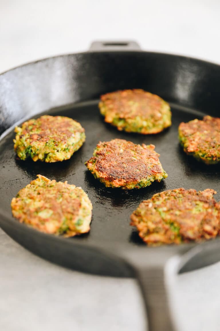 Broccoli Cheddar Fritters [Easy + Delicious!] - The Healthy Maven