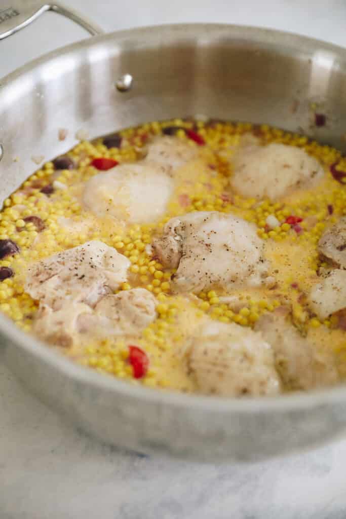 One-Pot Israeli Chicken and Couscous - The Healthy Maven