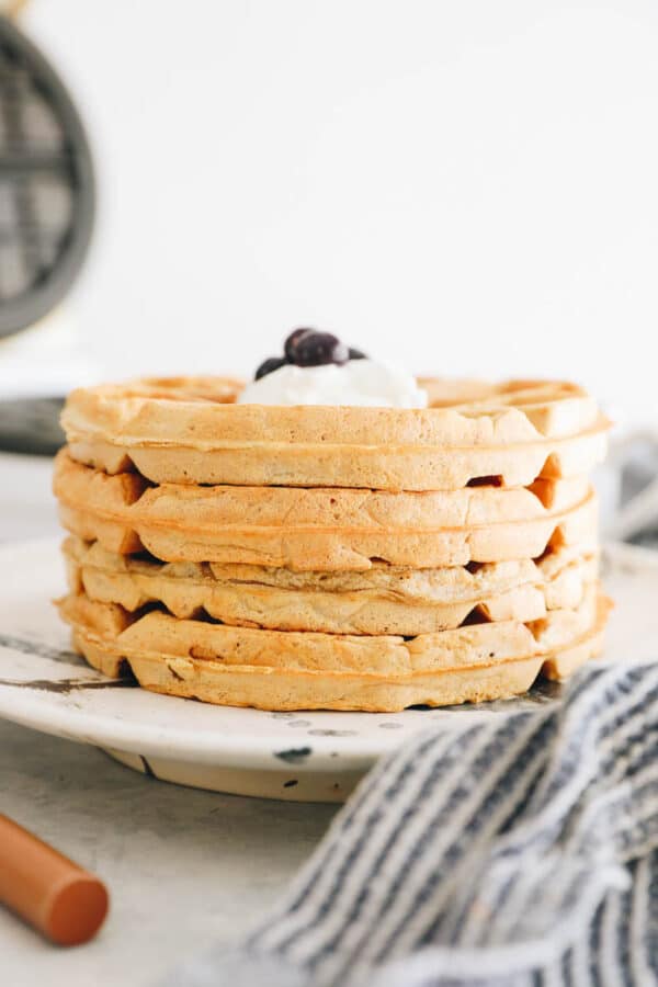Crispy Protein Waffles [15 grams per serving!] - The Healthy Maven