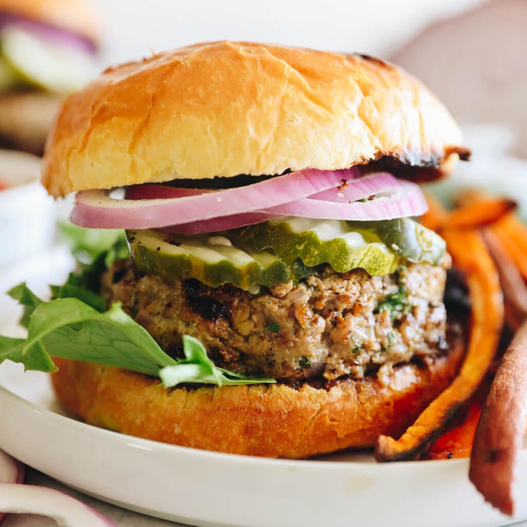 Juiciest Turkey Burger Recipe | The Healthy Maven