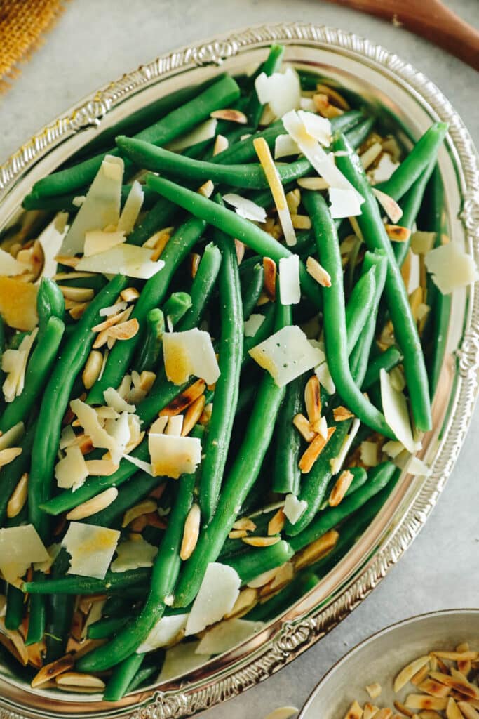 Green Bean Salad with Almonds + Parmesan - The Healthy Maven