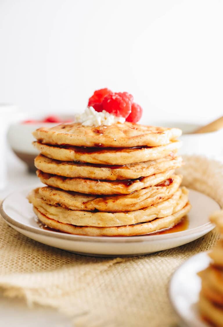 Fluffy Cottage Cheese Pancakes - The Healthy Maven
