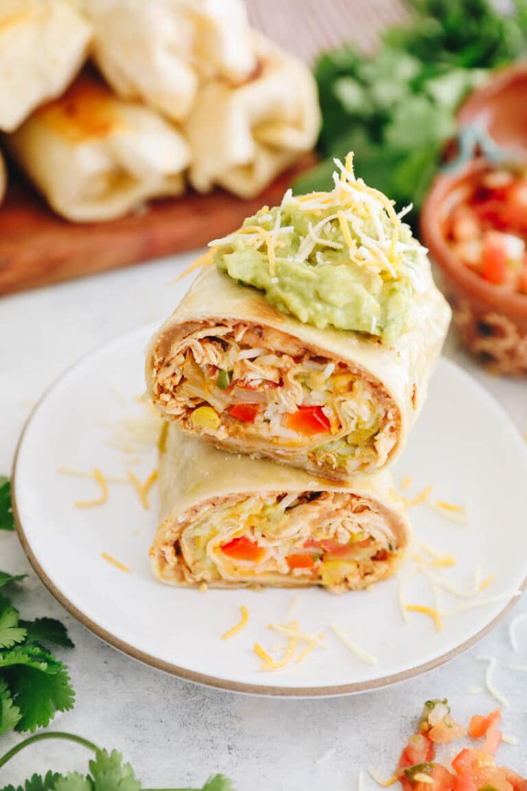 Pulled Chicken Burrito Recipe - The Healthy Maven
