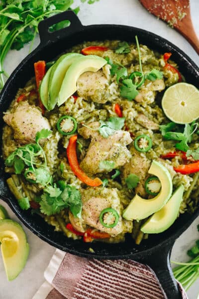 One Pot Cilantro Lime Chicken and Rice - The Healthy Maven
