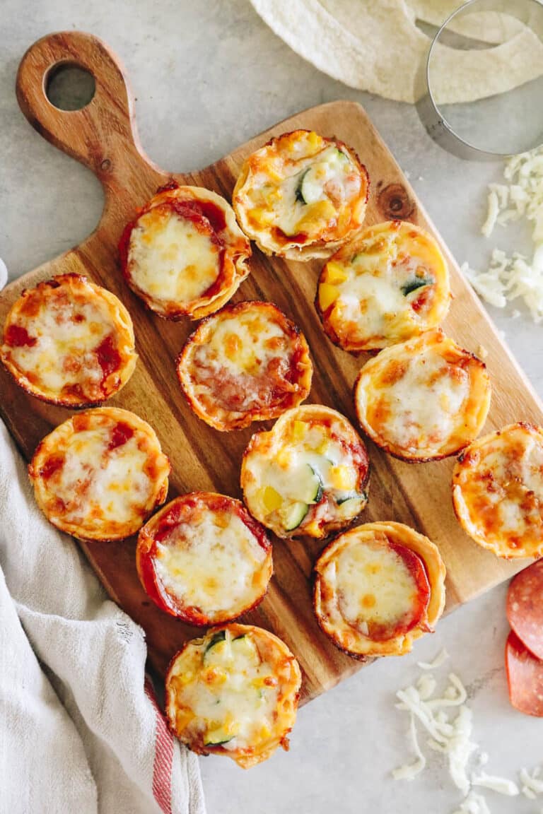 Mini Tortilla Pizzas [In a Muffin Tin!] - The Healthy Maven