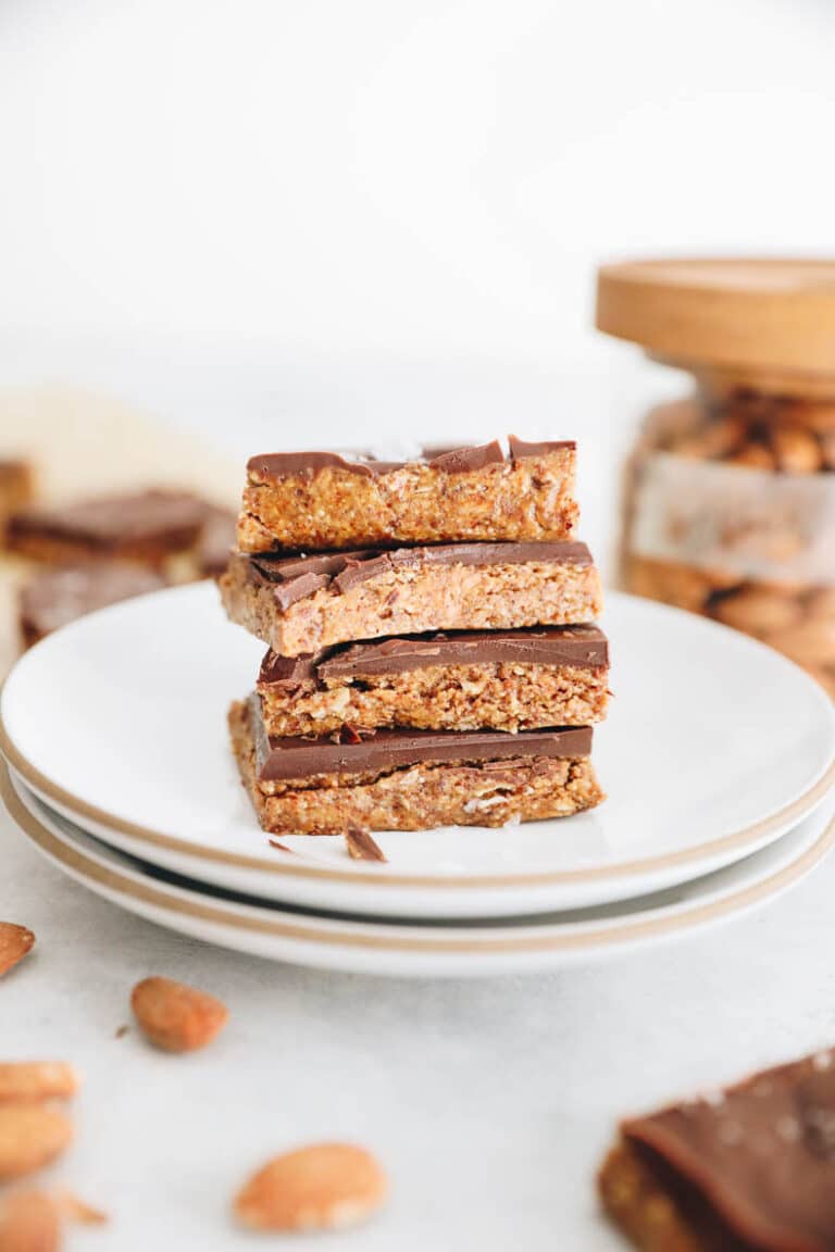 No-Bake Chocolate Almond Butter Bars - The Healthy Maven