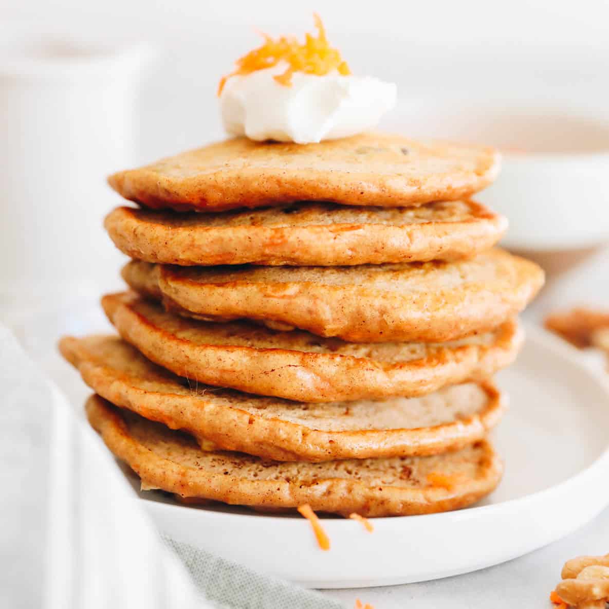 Carrot Cake Pancakes - The Healthy Maven