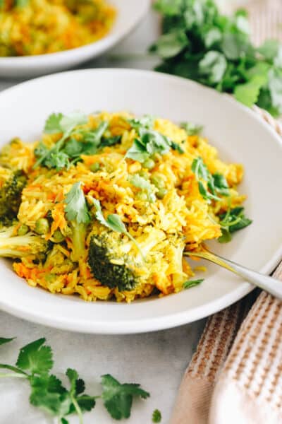 Coconut Curry Rice with Veggies - The Healthy Maven