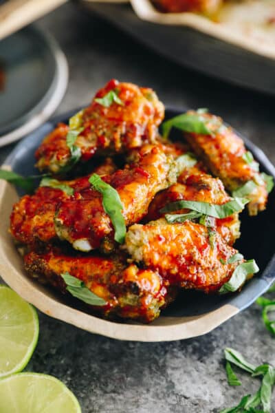 Baked Thai Basil Wings - The Healthy Maven